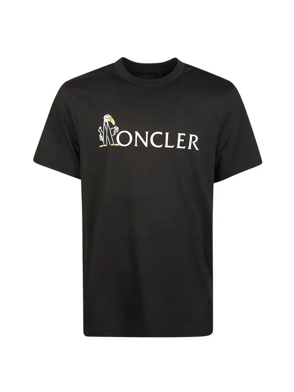 Moncler Crew Neck T-shirt With Printed Logo
