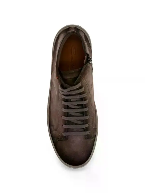 Santoni Leather High-top Sneakers