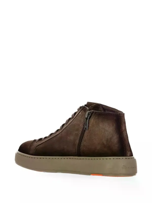 Santoni Leather High-top Sneakers