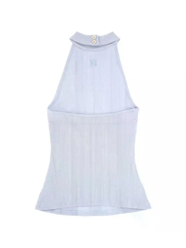 Amiri Ribbed-knit Halterneck Top