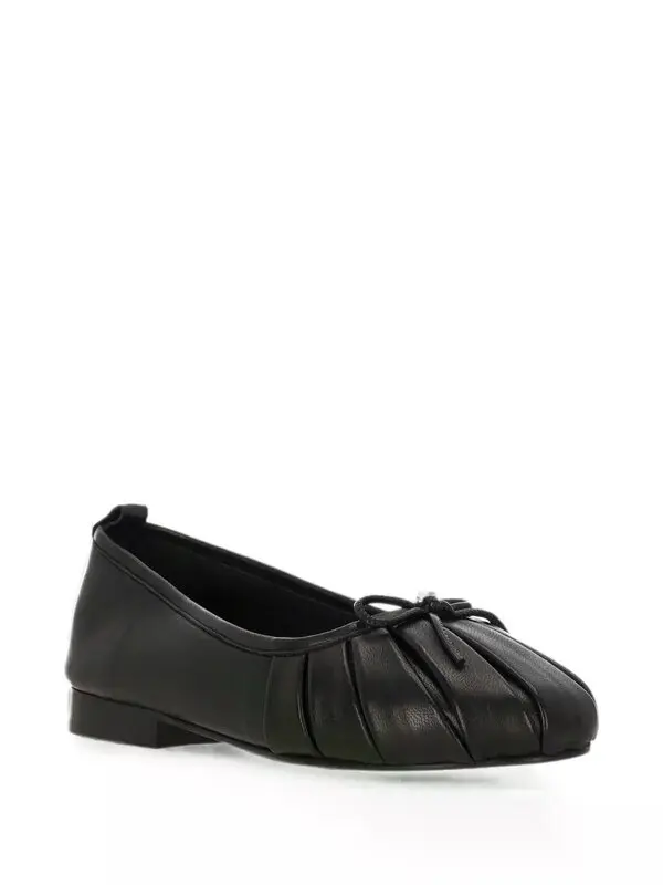 Hereu Pleated Bow-detail Ballet Flats