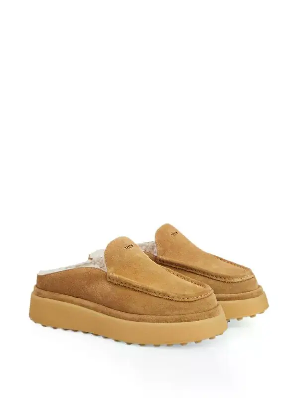 TOD'S Logo-plaque Shearling-lined Loafers