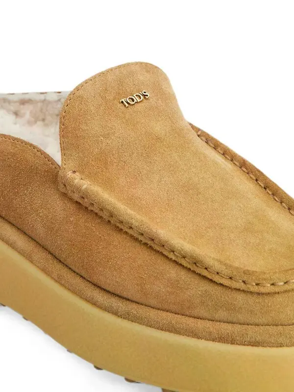 TOD'S Logo-plaque Shearling-lined Loafers
