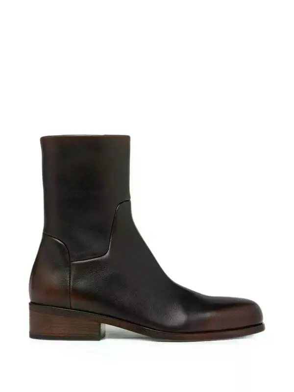 Marsèll Gnocco Burnished Leather Ankle Boots