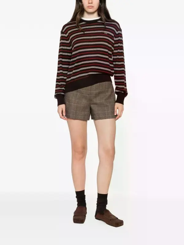 Sandro Tailored Check Pattern Shorts