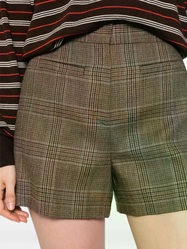 Sandro Tailored Check Pattern Shorts