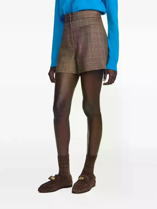 Sandro Tailored Check Pattern Shorts