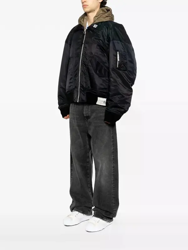 Mihara Yasuhiro Layered-hood Bomber Jacket