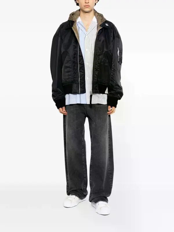 Mihara Yasuhiro Layered-hood Bomber Jacket