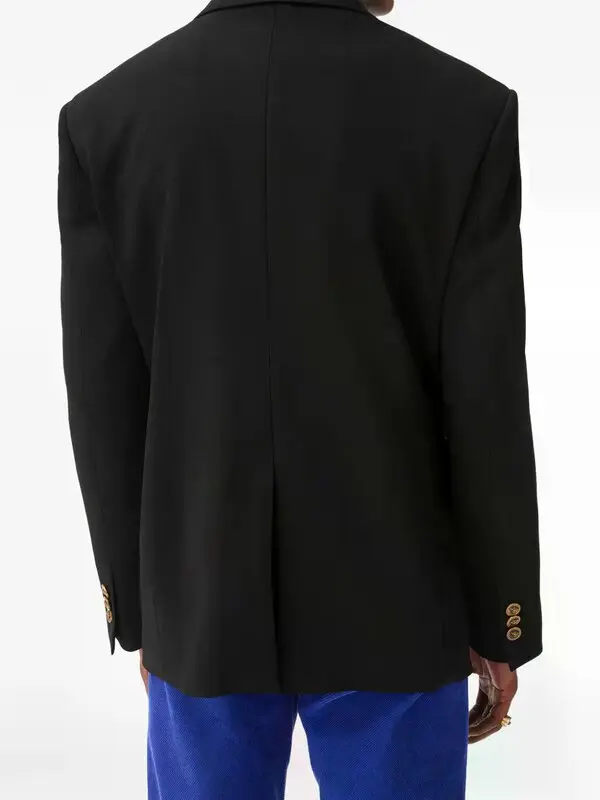 Versace Embroidered-lapel Wool Stretch Blazer