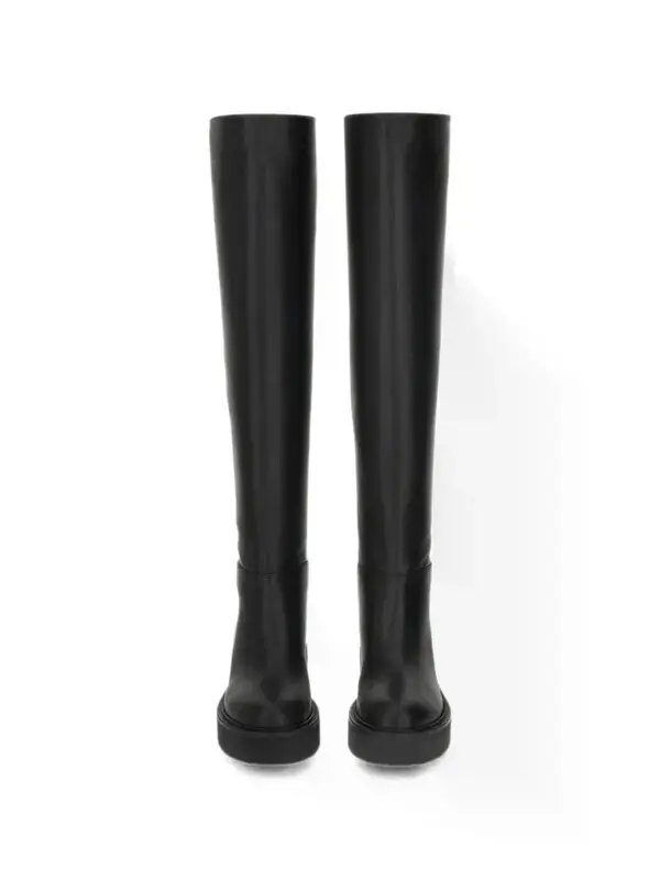 GIANVITO ROSSI Over The Knee Platform Leather Boots