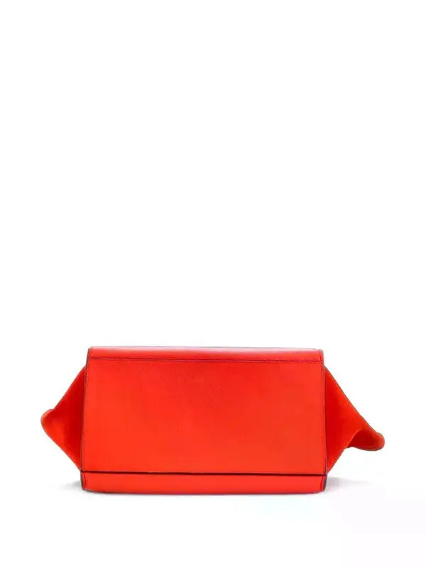 Celine Tricolor Trapeze Bag Leather Small Satchel
