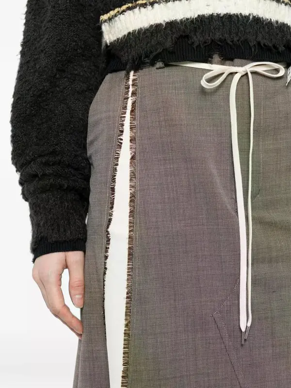 Mihara Yasuhiro Layered Frayed Skirt