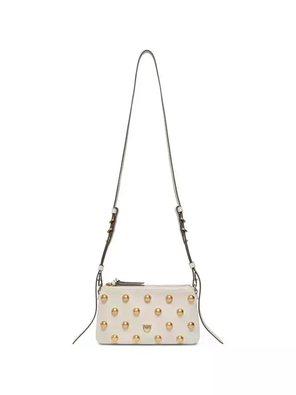 Pinko Stud-embellished Leather Shoulder Bag