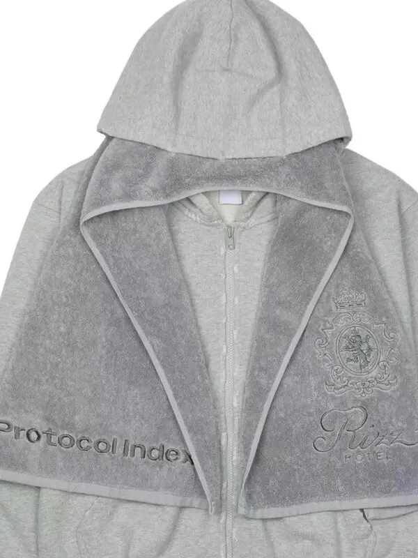 PROTOCOL INDEX Terry-towel Zip-up Hoodie