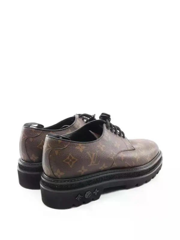 LOUIS VUITTON Monogram Black Ice Derby Shoes