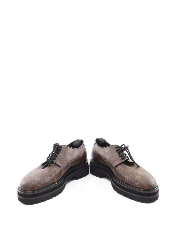 LOUIS VUITTON Monogram Black Ice Derby Shoes