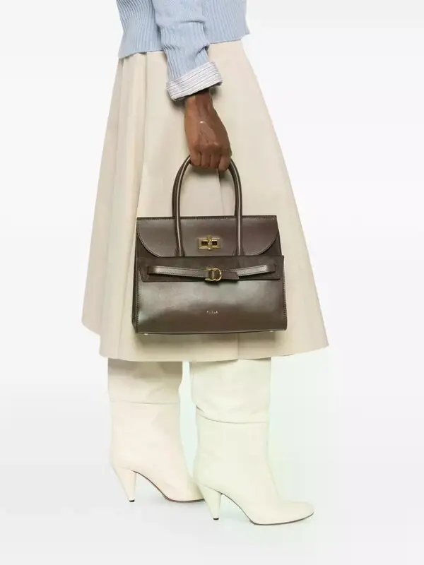 Furla Buckle-detail Tote Bag - Brown