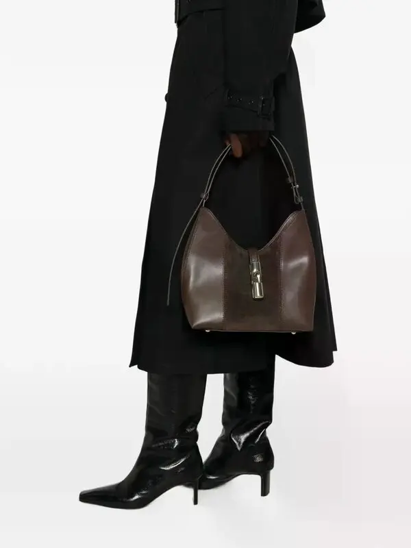 Furla Suede-panelled Leather Shoulder Bag - Brown