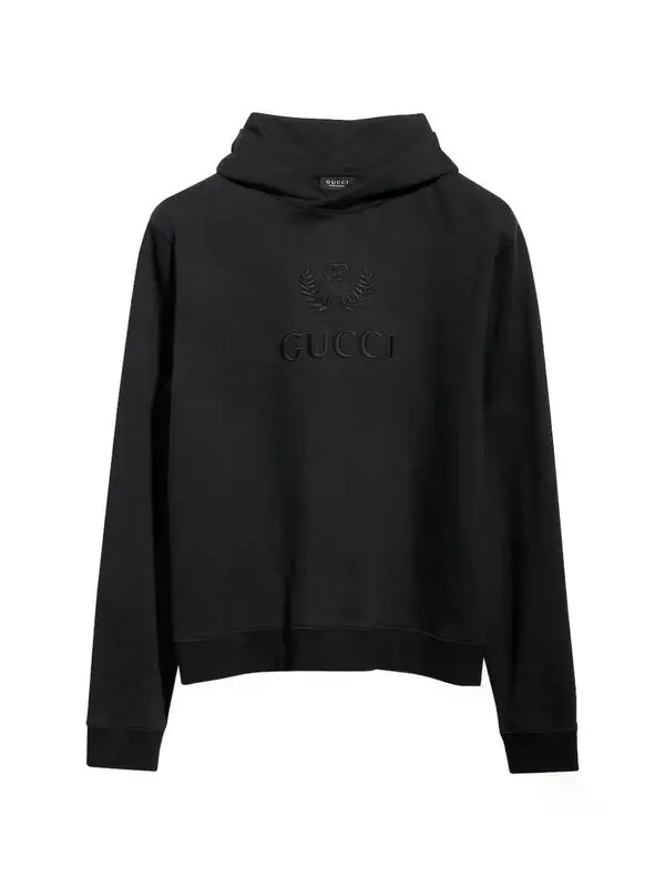 Gucci Cashmere Jersey Sweatshirt With Embroidery - Black