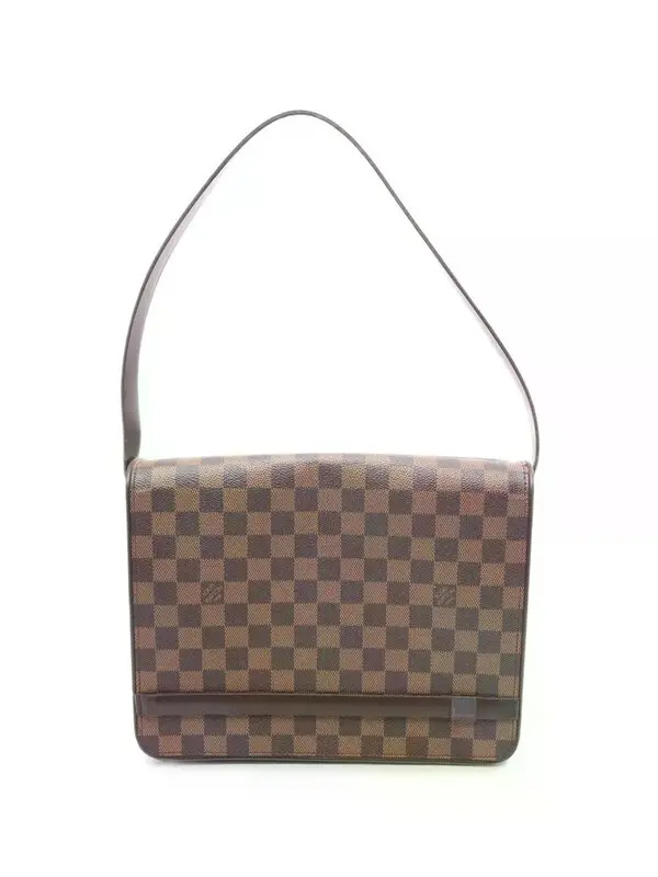 LOUIS VUITTON 2001 Damier Ebene Tribeca Carré Shoulder Bag