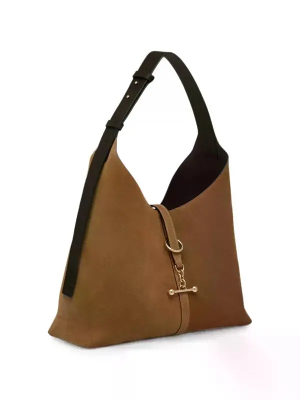Strathberry Kite Bar-detail Suede Shoulder Bag