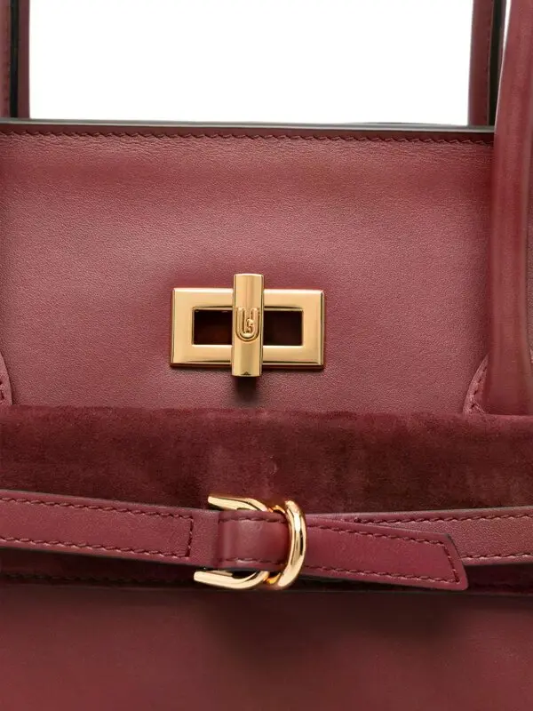 Furla Leather Tote Bag With Turn-lock And Buckle Detail
