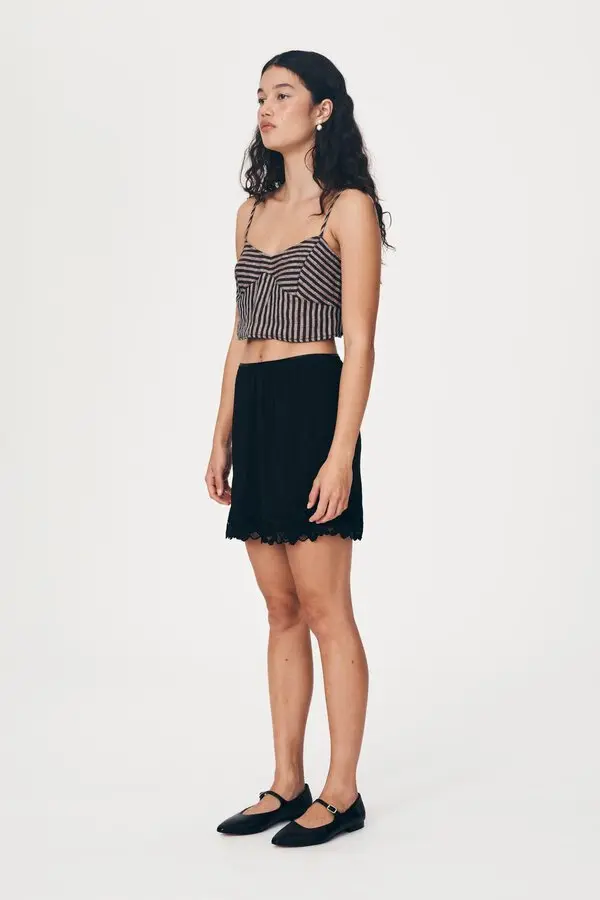 ROWIE Mina Silk Mini Skirt
