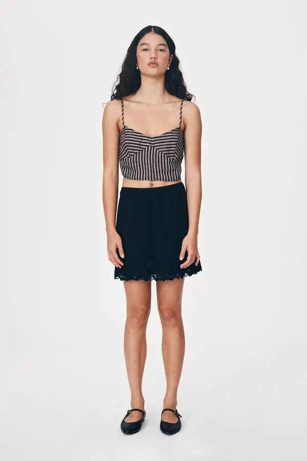 ROWIE Mina Silk Mini Skirt