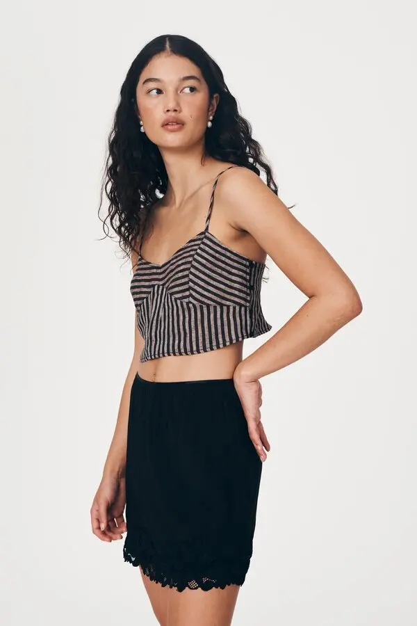 ROWIE Mina Silk Mini Skirt