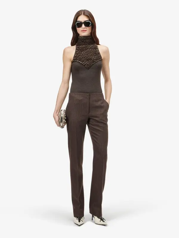 Alexander McQueen Knit Feathers Top
