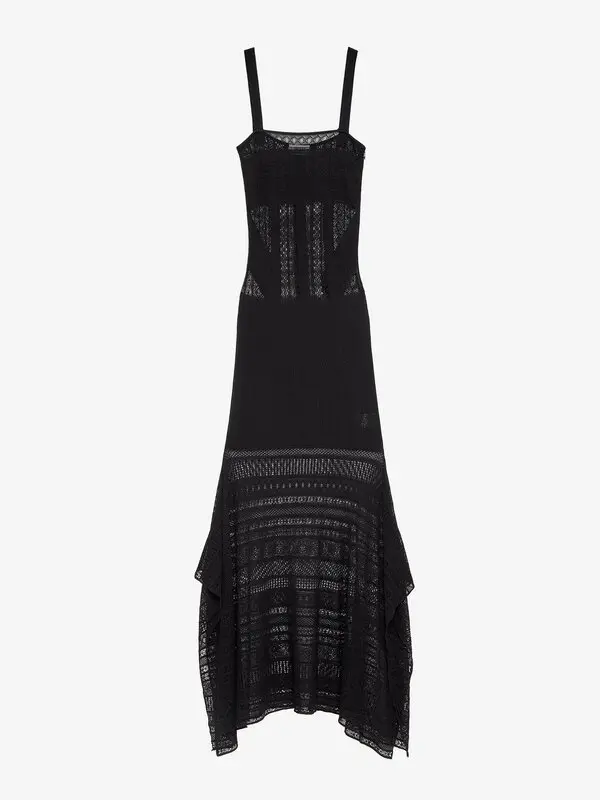 Alexander McQueen Viscose Knit Lace Dress
