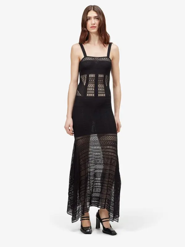 Alexander McQueen Viscose Knit Lace Dress