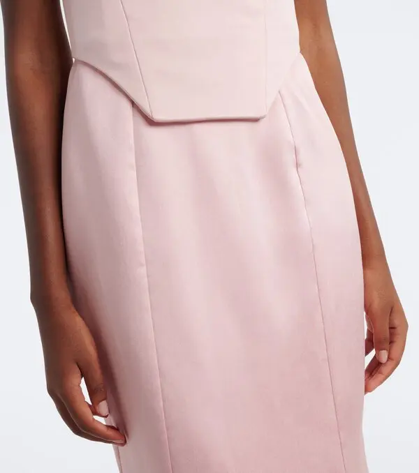 Solace London Alta Off-shoulder Bustier Gown