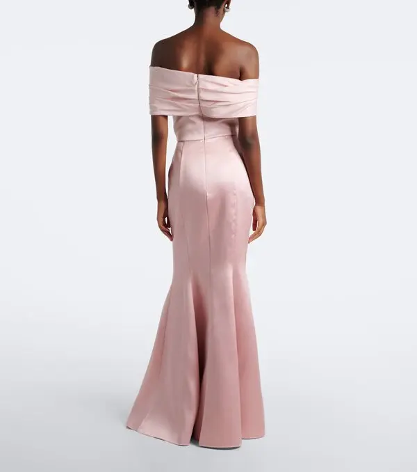 Solace London Alta Off-shoulder Bustier Gown