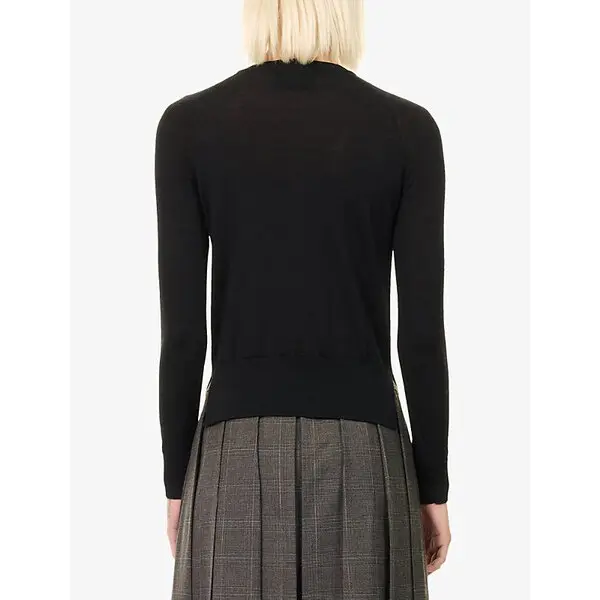Simone Rocha Bead-embellished Wool-blend Cardigan