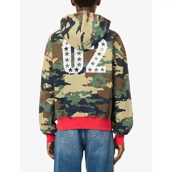 TWOJEYS Cross Graphic Cotton-jersey Hoody