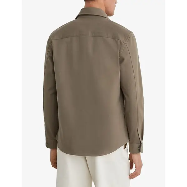 REISS Astra Flap-pocket Cotton-twill Shirt