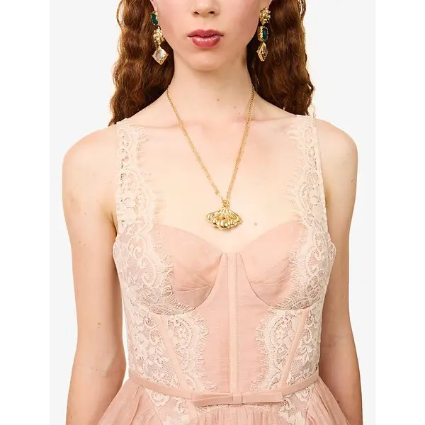 Zimmermann Valiant Lace-trim Linen And Silk-blend Mini Dress - Light Pink