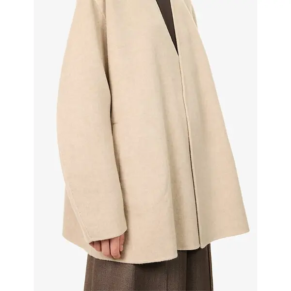 RUOHAN Cocoon Open-front Cashmere Jacket