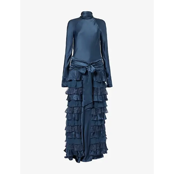 Zimmermann Valiant Ruffle Silk Maxi Dress