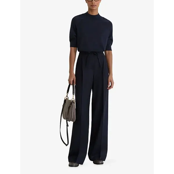 REISS Funnel-neck Wool Jumper