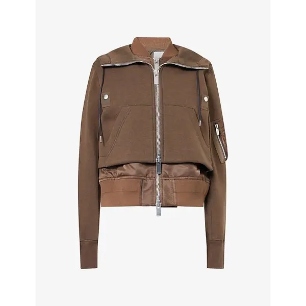 Sacai Sponge Double-layered Cotton-blend Hoody