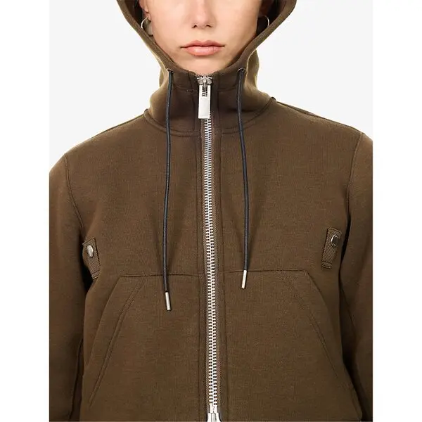 Sacai Sponge Double-layered Cotton-blend Hoody