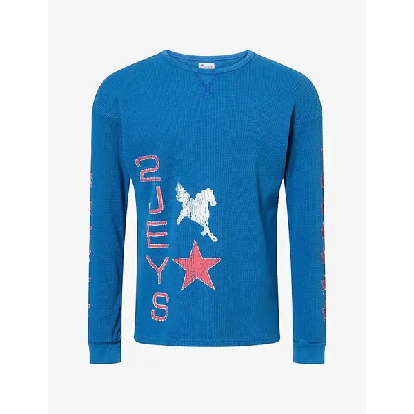 TWOJEYS Sterling Waffle Long-sleeve Cotton-jersey T-shirt