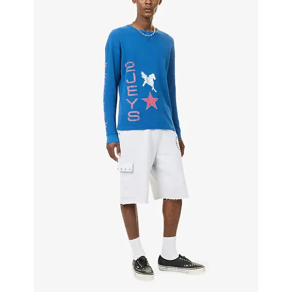 TWOJEYS Sterling Waffle Long-sleeve Cotton-jersey T-shirt