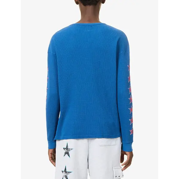 TWOJEYS Sterling Waffle Long-sleeve Cotton-jersey T-shirt