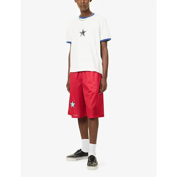 TWOJEYS Single Star Two-tone Graphic Cotton-jersey T-shirt