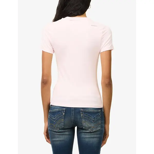 SISTERS & SEEKERS Slogan Stretch-jersey T-shirt