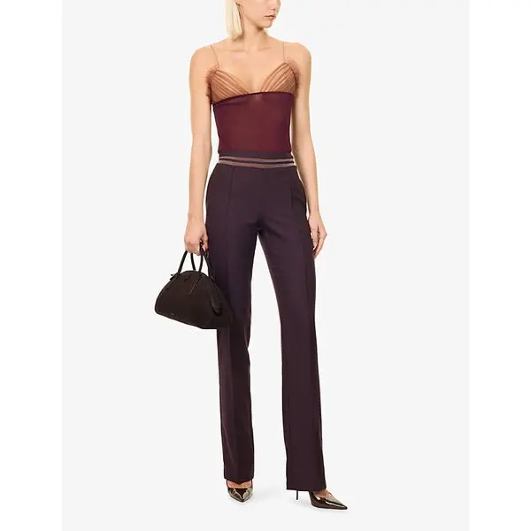 NENSI DOJAKA Straight-leg Crepe Trousers